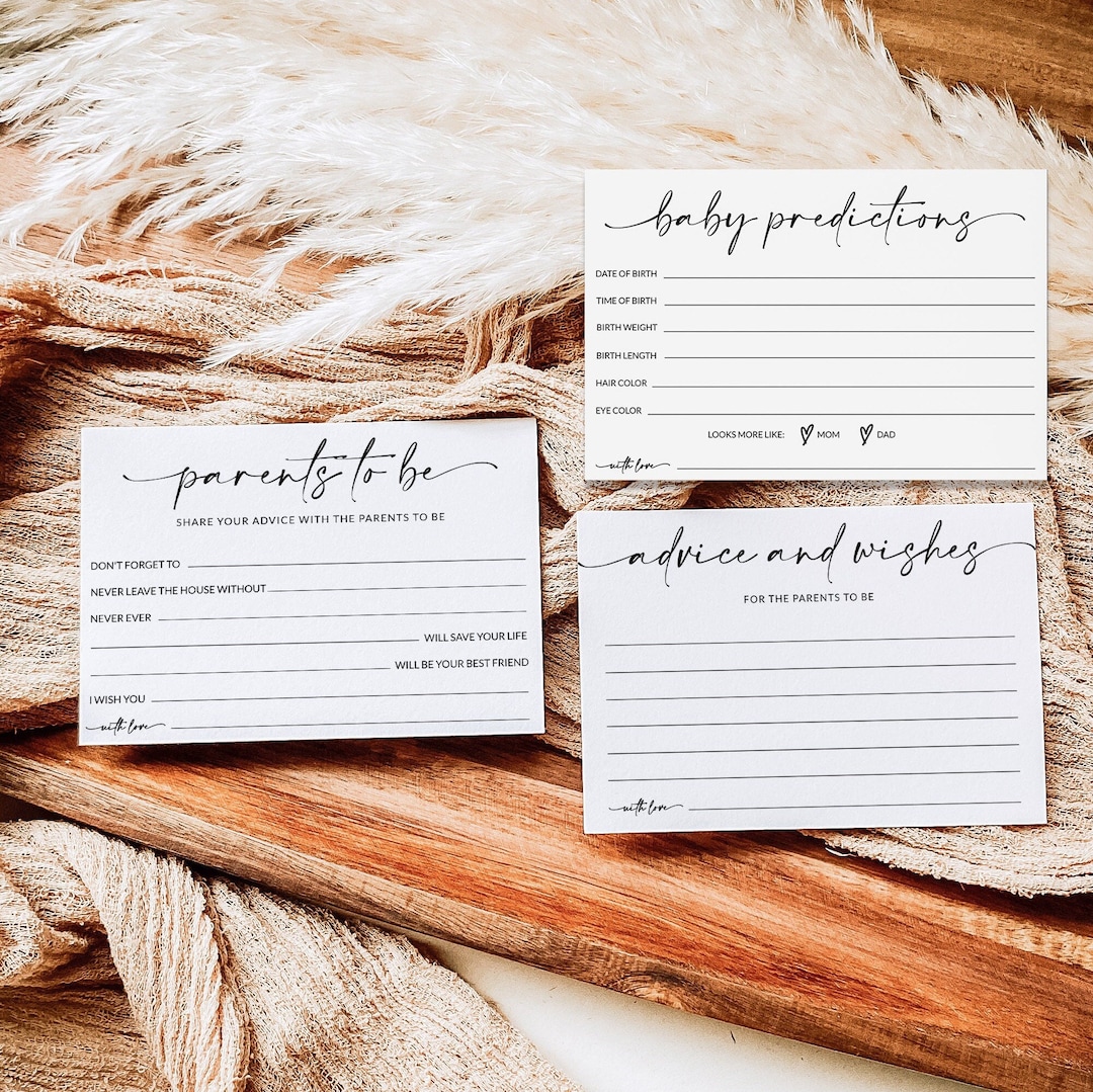 Baby Shower Advice Cards | Advice for Parents to Be | Baby Shower Games ...