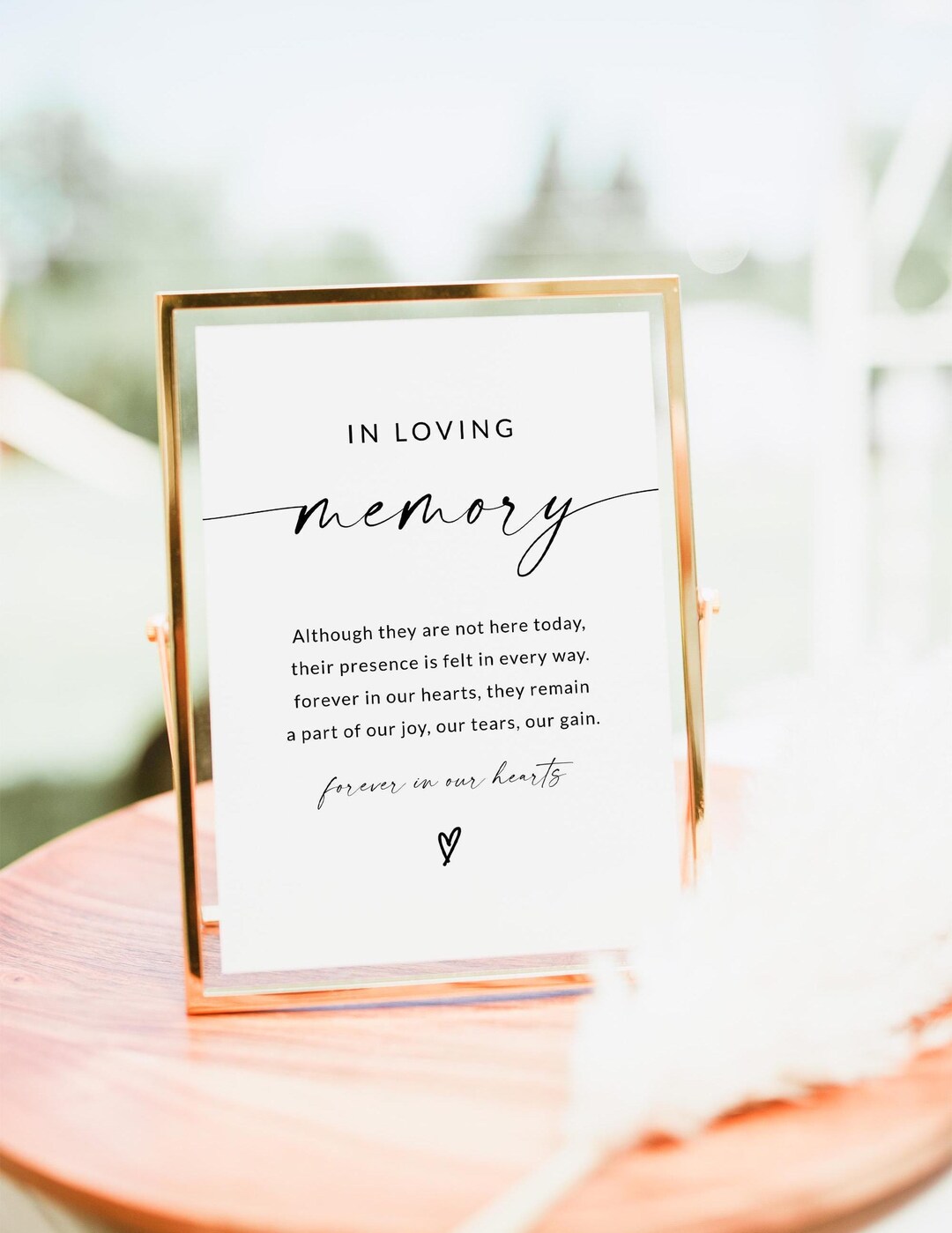 In Loving Memory Sign, Forever in Our Hearts Sign, Until We Meet Again ...
