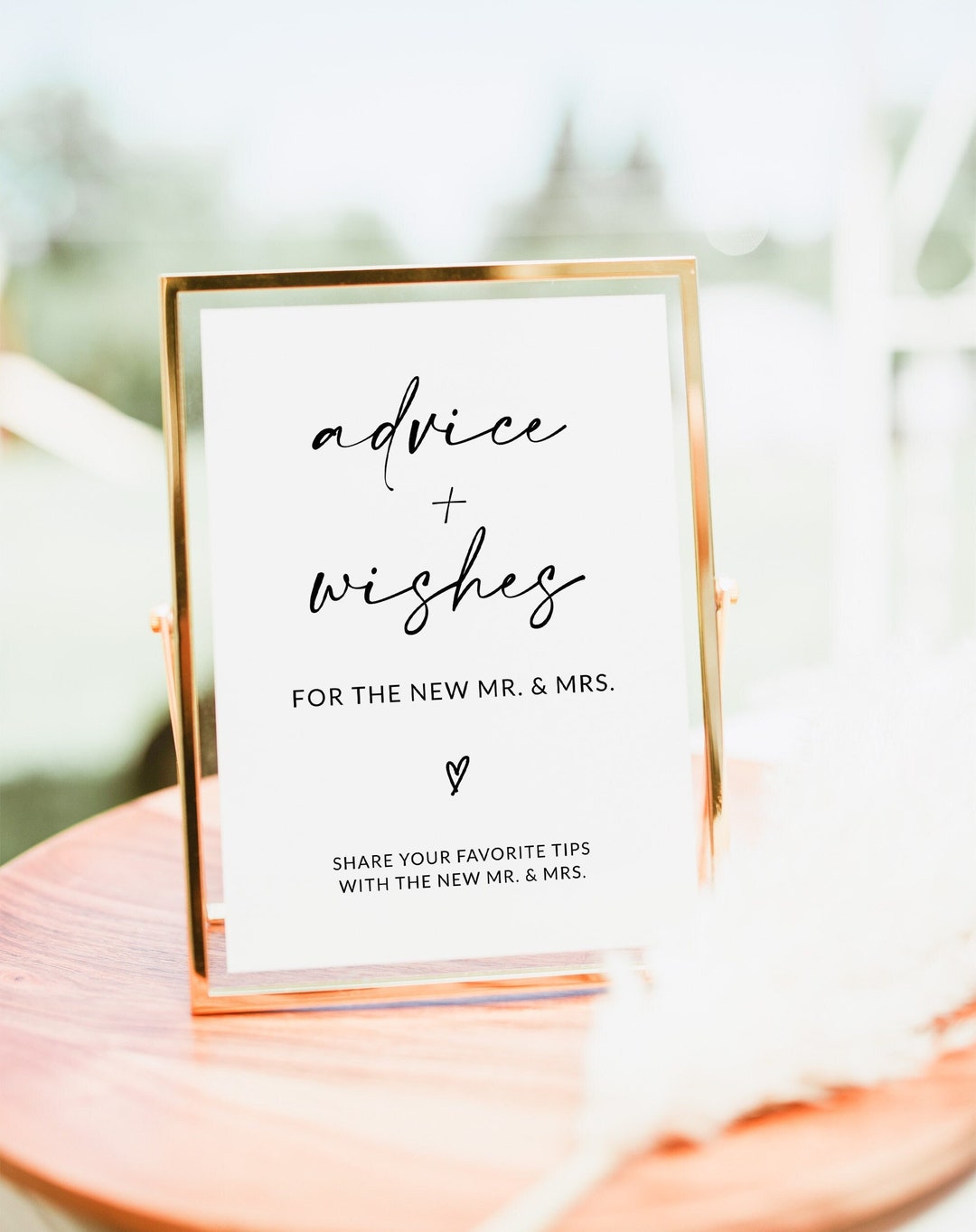 Advice and Wishes Sign | Wedding Advice Sign | Advice for the Bride and ...