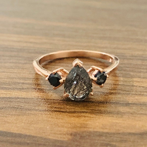 Rutilated Quartz Engagement Ring - Etsy