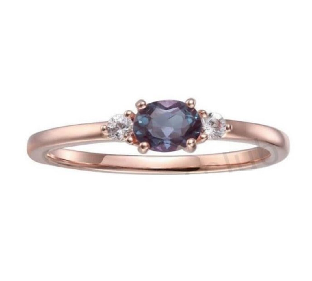 Natural Alexandrite Ring Solitaire Alexandrite Stone Ring - Etsy