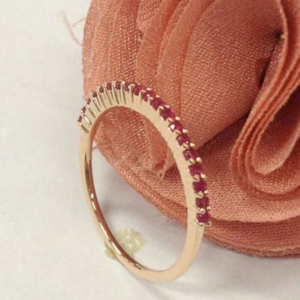 Ruby Eternity Ring - Etsy