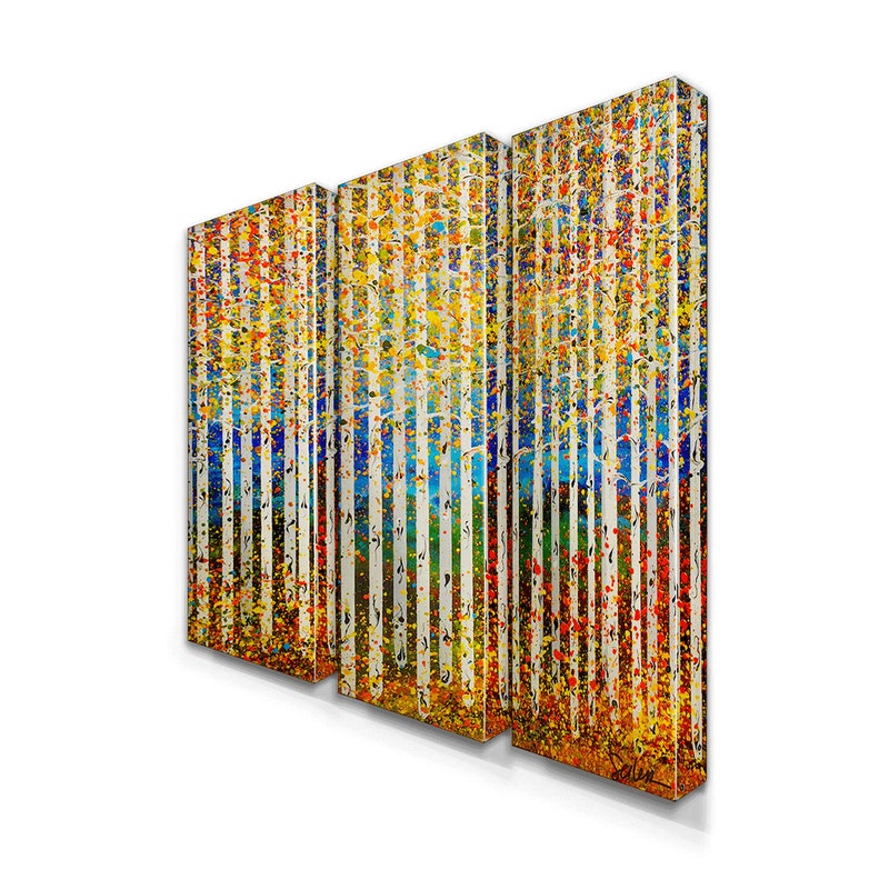 Triptych Aspen Tree - Etsy