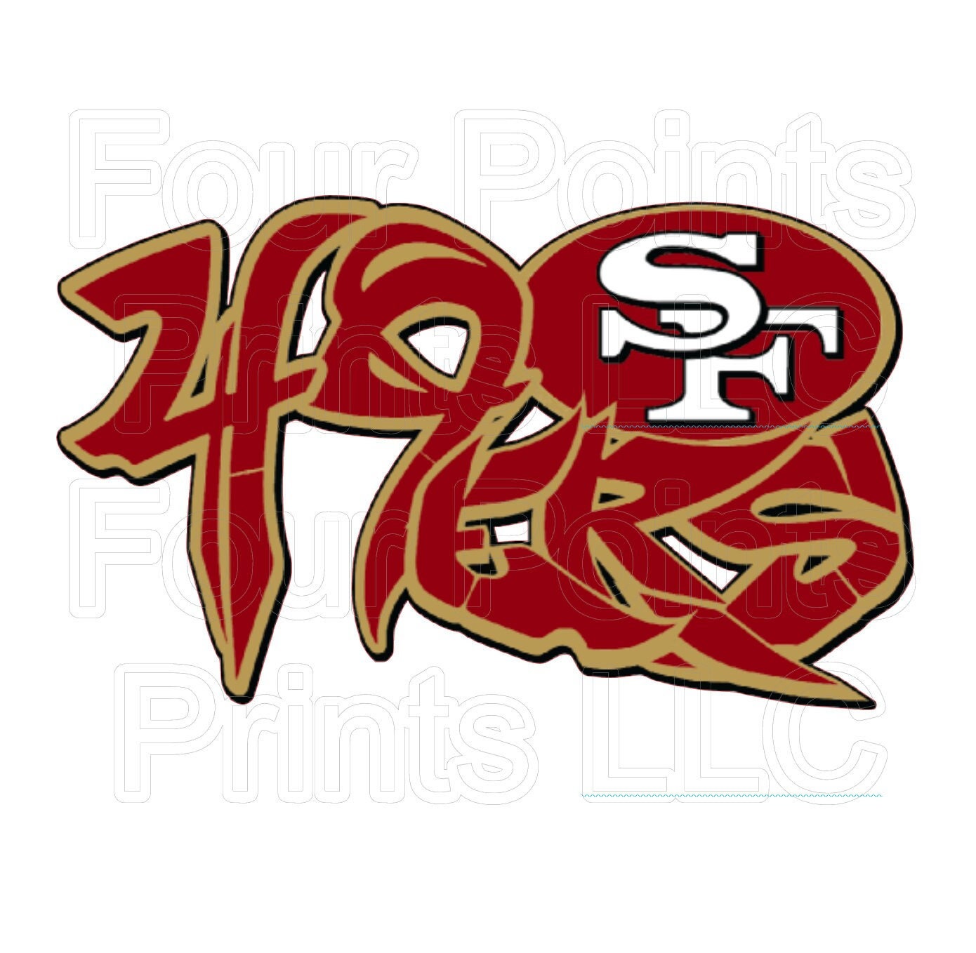 NFL Printed Sublimation Transfer San Francisco 49ers Graffiti - Etsy