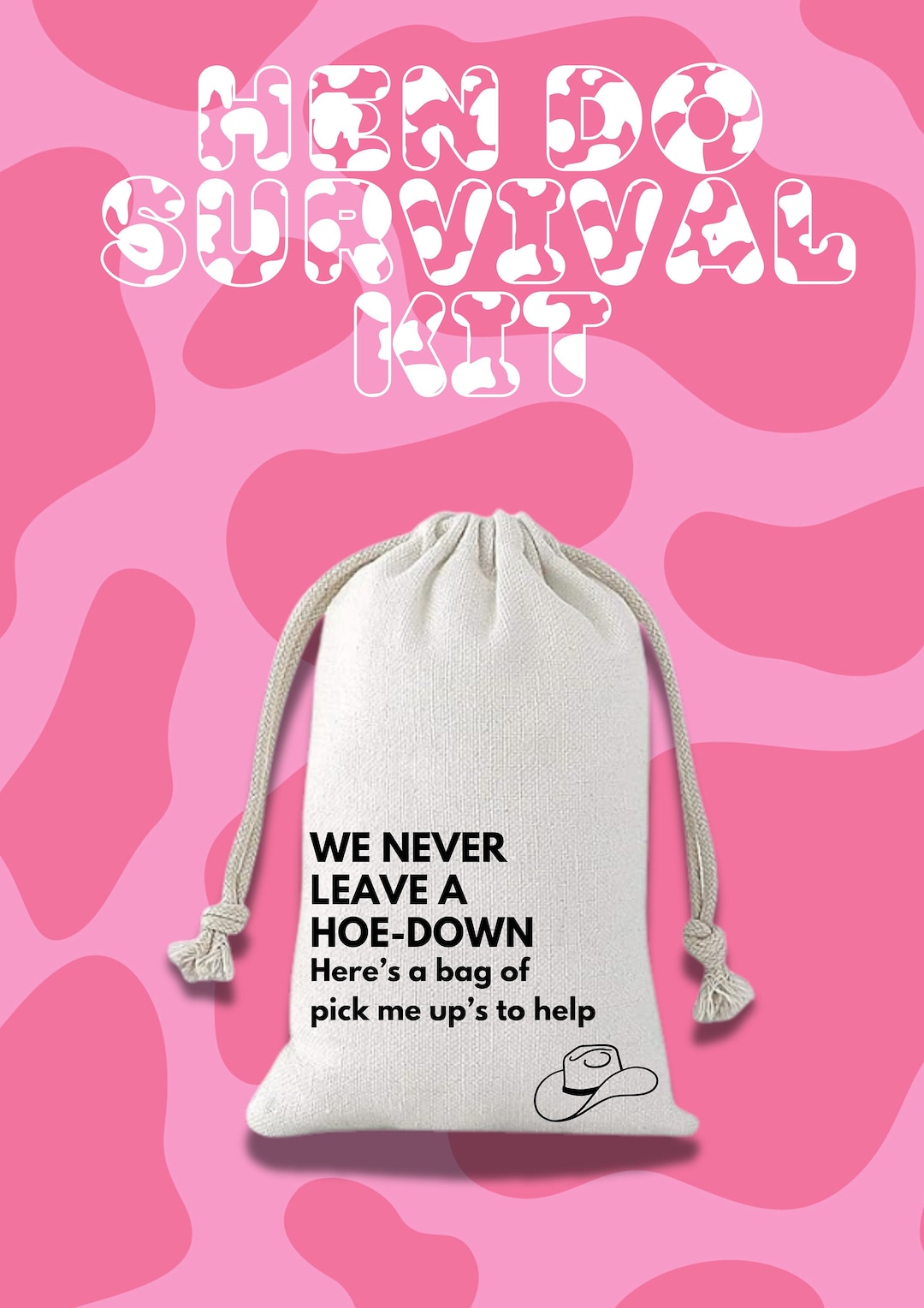 Survival Kit-hen Do Kits-hangover Recovery Kits-rodeo Themed-cowboy ...
