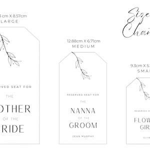 Reserved Seating Tags, Editable Wedding Seat Reservation Tags ...