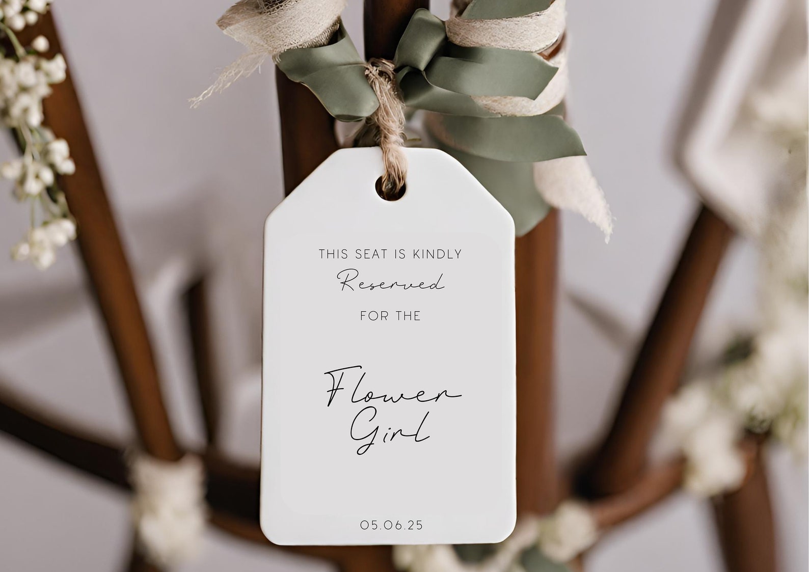 Minimalist Reserved Seating Tags – Wedding Ceremony Cards - Etsy