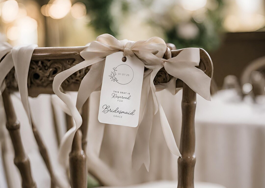 Reserved Seating Tags, Hammered or Matte Wedding Cards, With Twine - Etsy