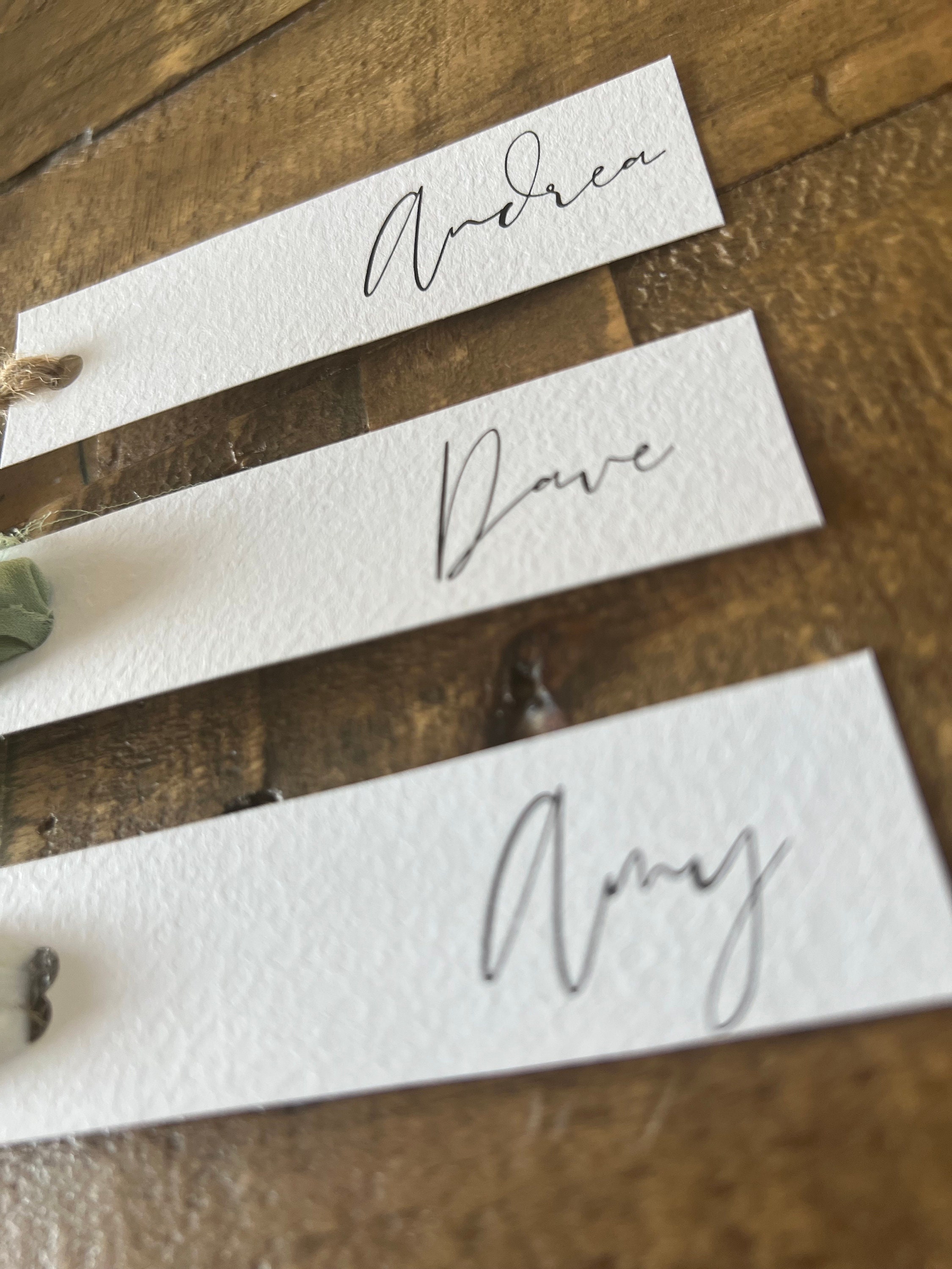 Name Cards, Wedding Table Decor, 5 Pack Hammered Card or Smooth Matte ...