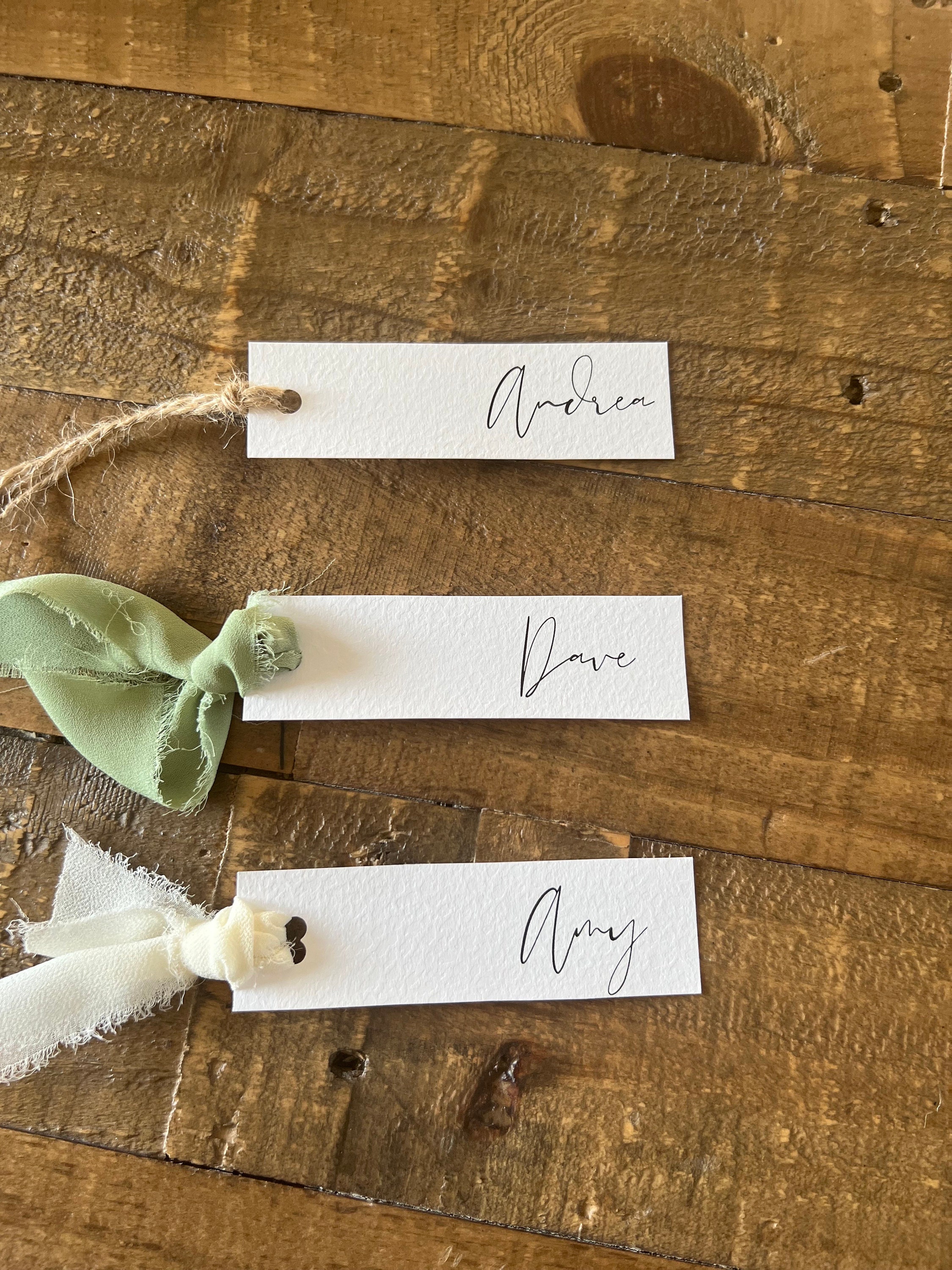 Name Cards, Wedding Table Decor, 5 Pack Hammered Card or Smooth Matte ...