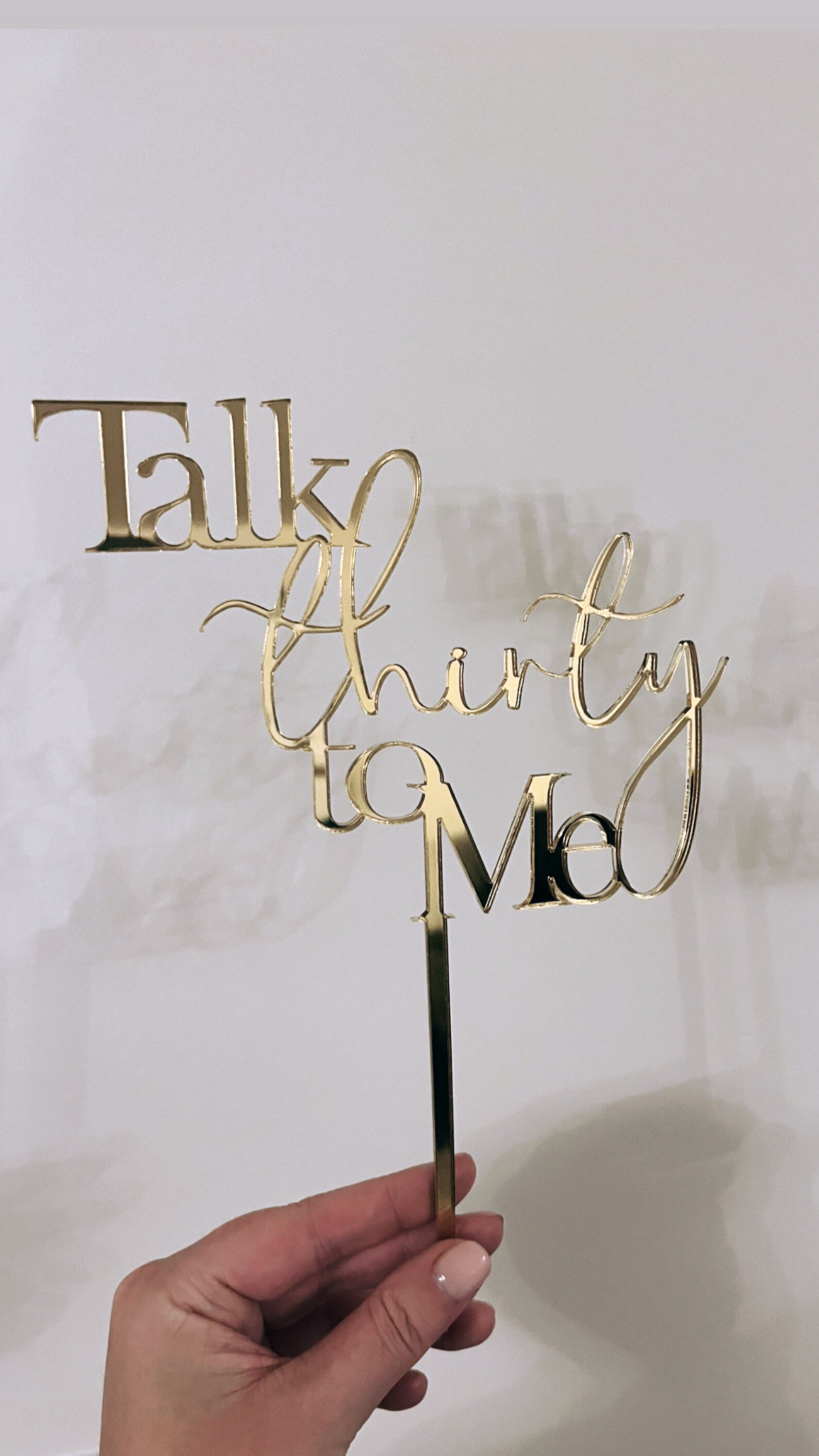 Elegant Gold Cake Topper 30th Birthday Cake Topper - Talk Thirty to Me ...