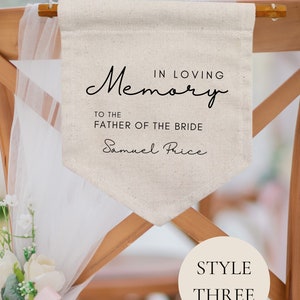 In Loving Memory Wedding Sign, Reserved Seat Tag, in Loving Memory Tag ...