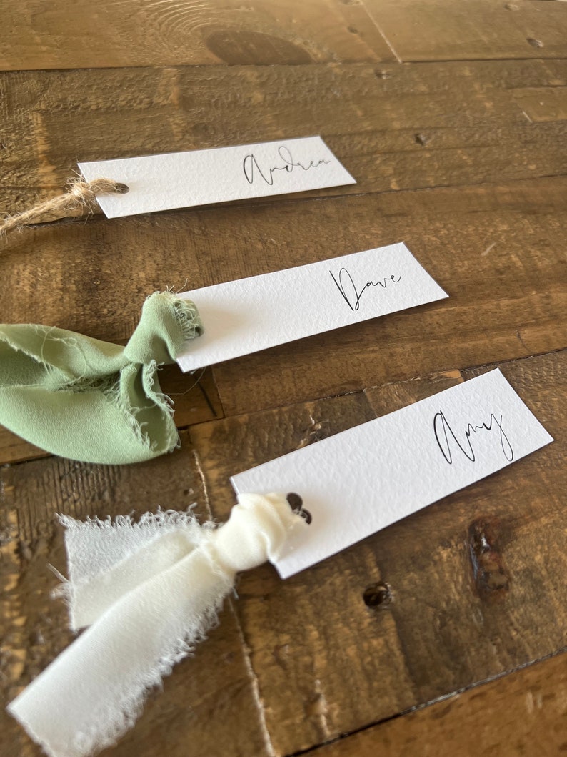 Name Cards, Wedding Table Decor, 5 Pack Hammered Card or Smooth Matte ...