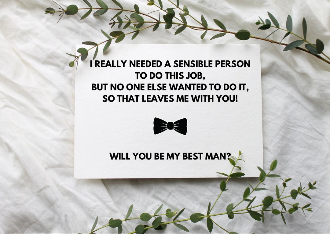 Be My Best Man Card, Best Man Invitation, Card for Groomsmen and Best ...