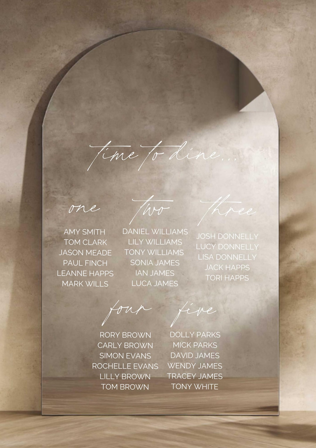 Custom Wedding Seating Chart Vinyl Decal, DIY Mirror Sign - Etsy