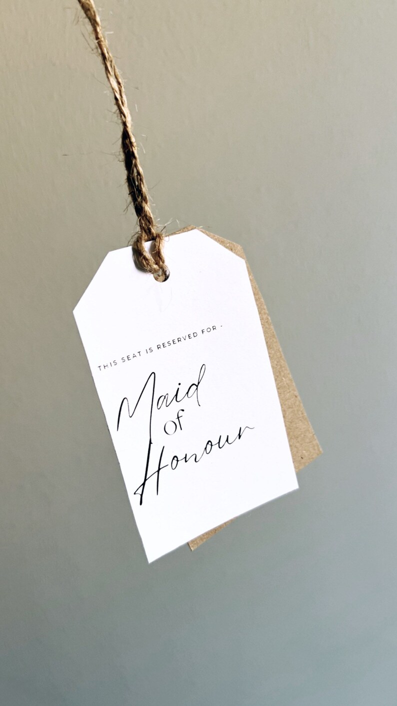 Reserved Seating Tags Hammered Card or Smooth Matte Wedding - Etsy