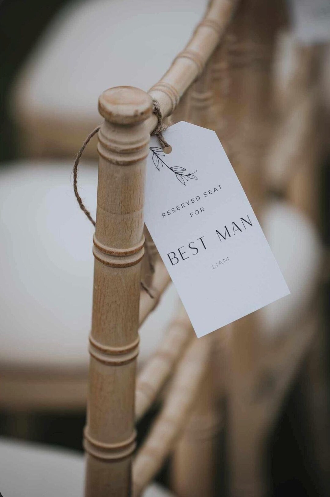 Reserved Seating Tags, Wedding Seat Reservation Tags, Hammered Card or ...