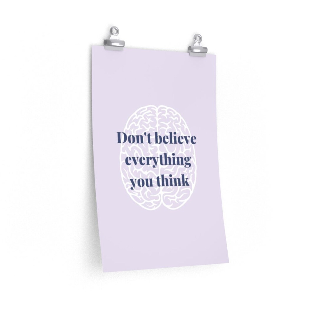 Don't Believe Everything You Think Wall Art Gallery Wall Print Set ...