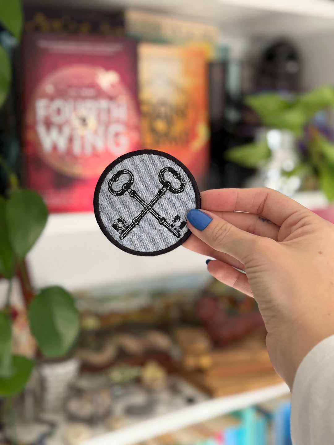 Keys Embroidered Fourth Wing Patch, Iron Flame Embroidered Patch ...