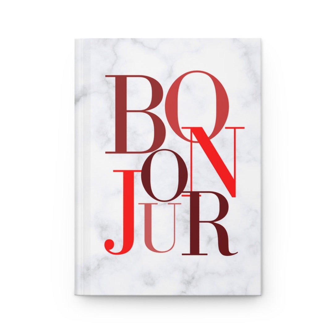 Bonjour Travel Notebook Trip Diary, Paris Gift, Art Therapy Design - Etsy