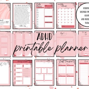 Ultimate Pink ADHD Planner, ADHD Planner Adults, ADHD Journal, Adhd ...