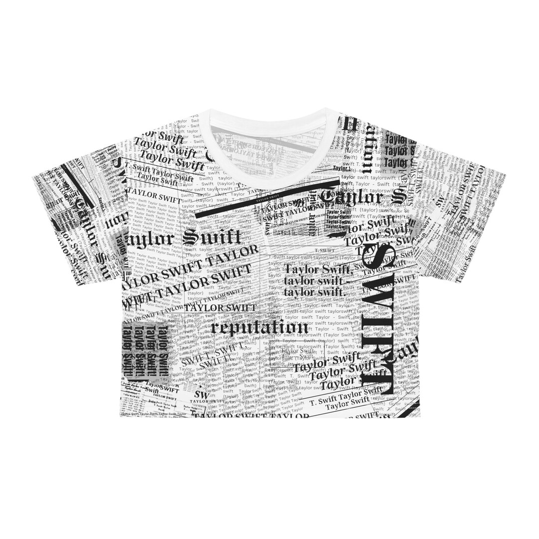 Taylor Swift Inspired Reputation Newsprint Newspaper Crop Top - Etsy