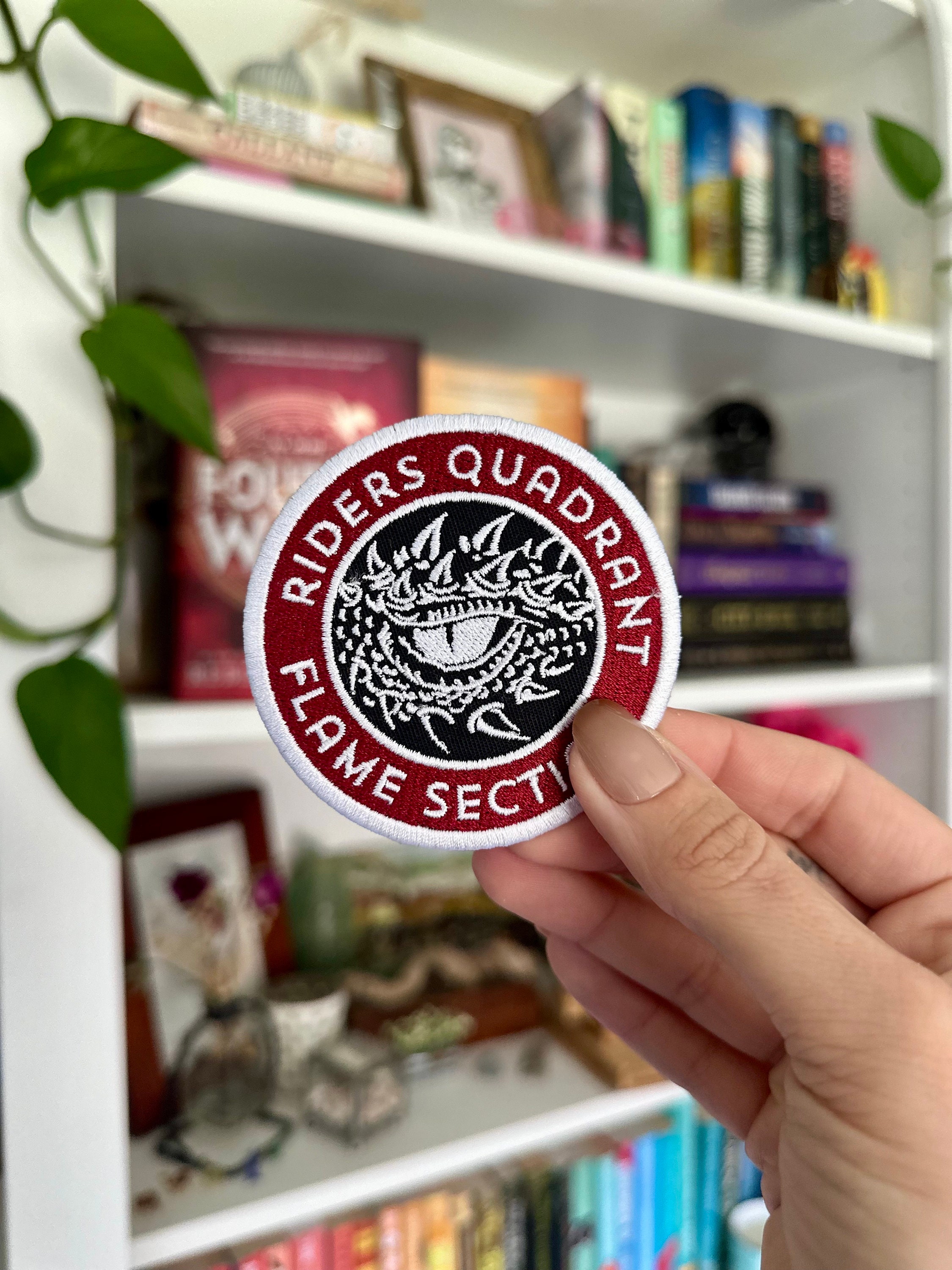 Riders Quadrant Embroidered Fourth Wing Patch, Iron Flame Embroidered ...