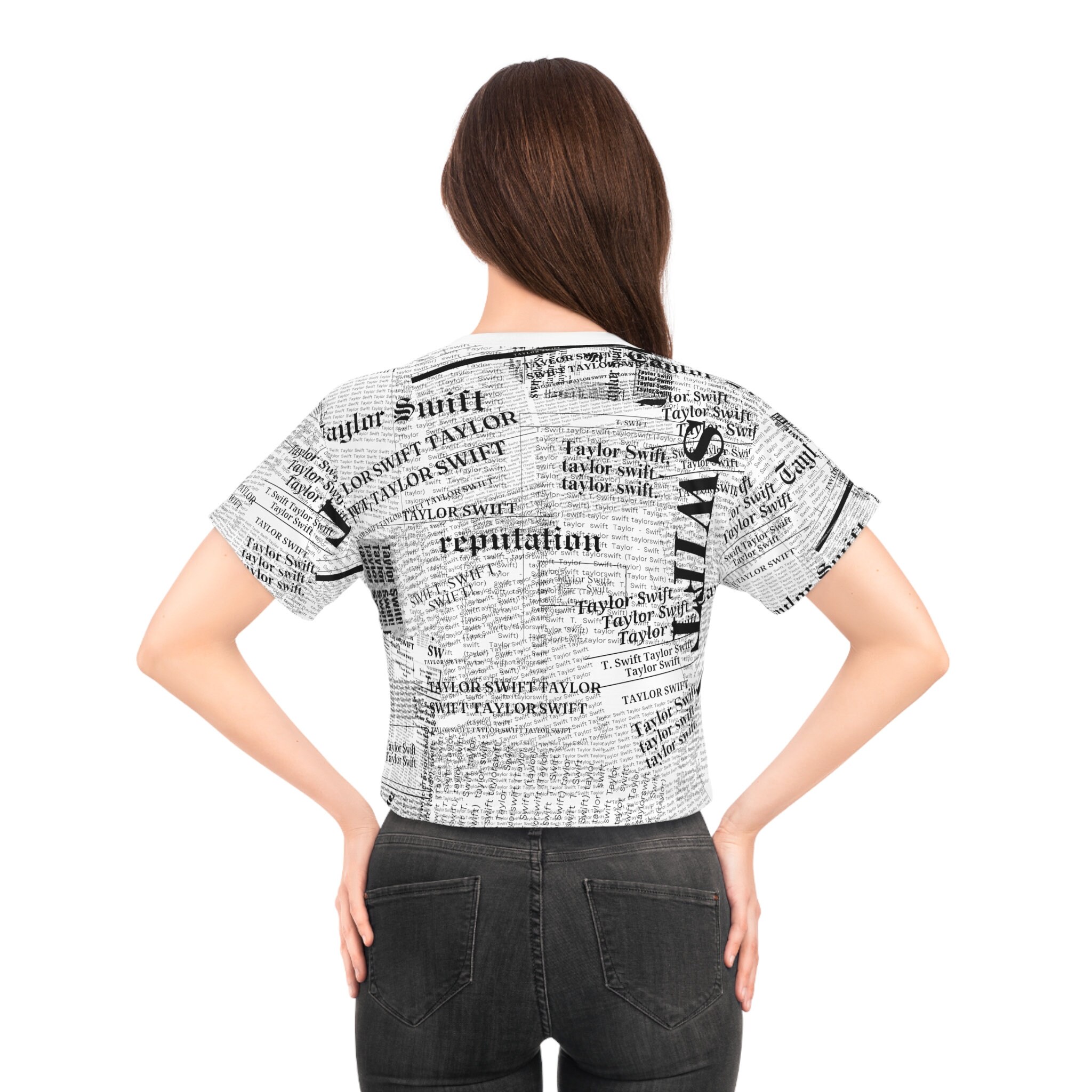 Taylor Swift Inspired Reputation Newsprint Newspaper Crop Top - Etsy