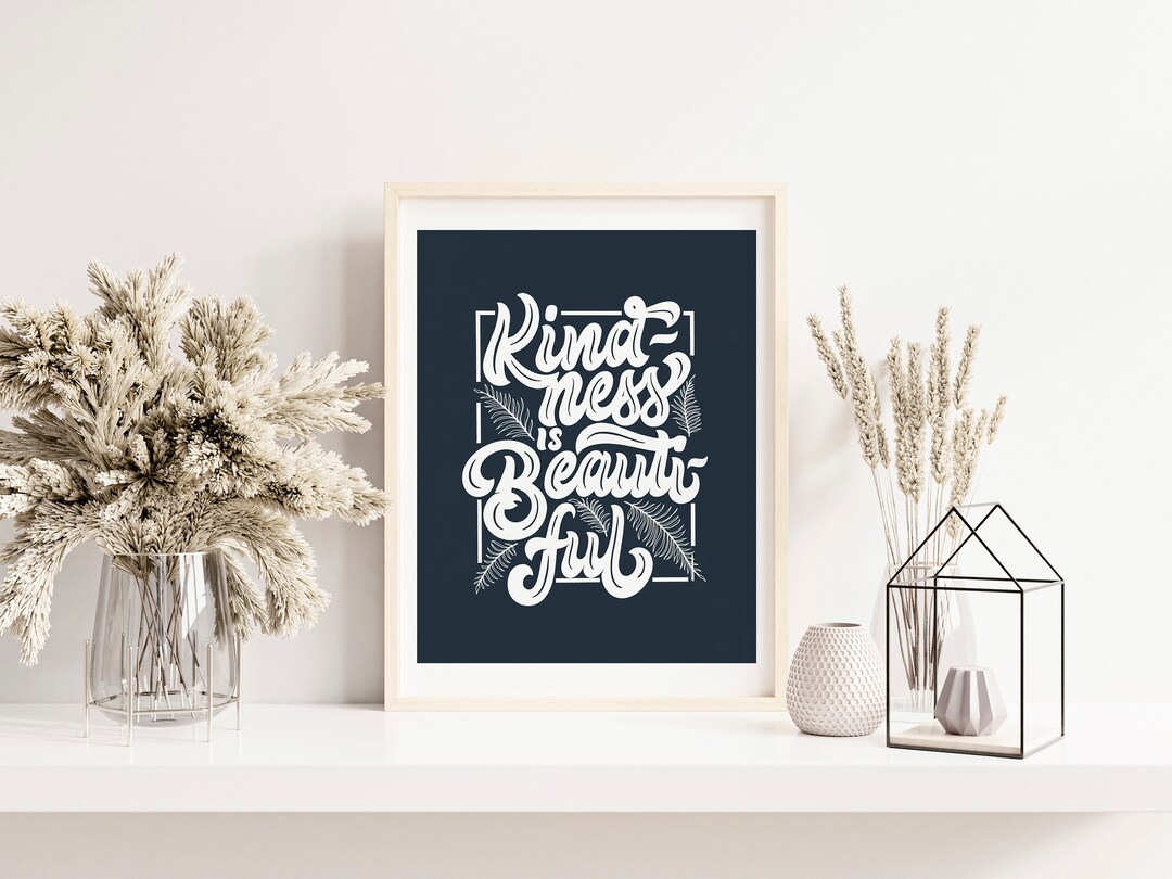Calm Blue Inspirational Quote Wall Art | Gallery Wall Print Set ...