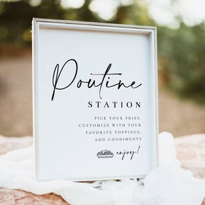 Poutine Bar Sign Poutine Buffet Sign Template Editable - Etsy