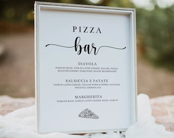 Wedding Pizza Menu Sign - Etsy