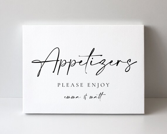 Appetizer Sign