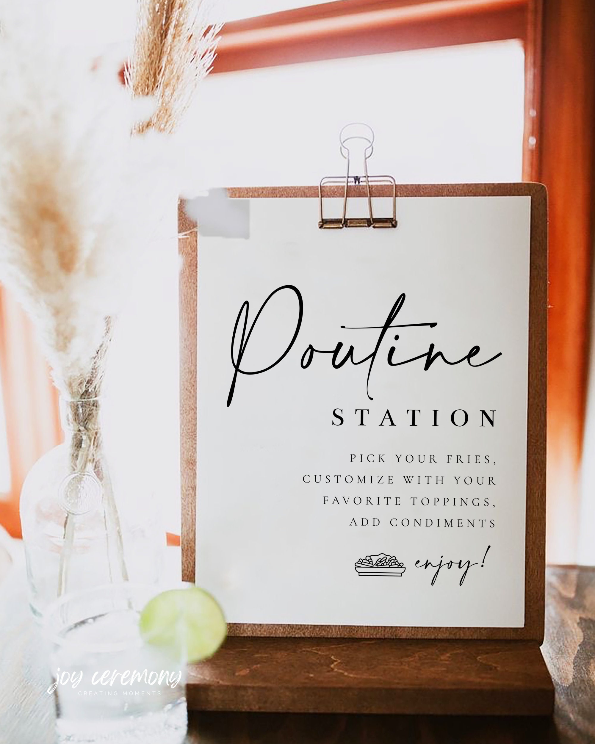 Poutine Bar Sign Poutine Buffet Sign Template Editable - Etsy