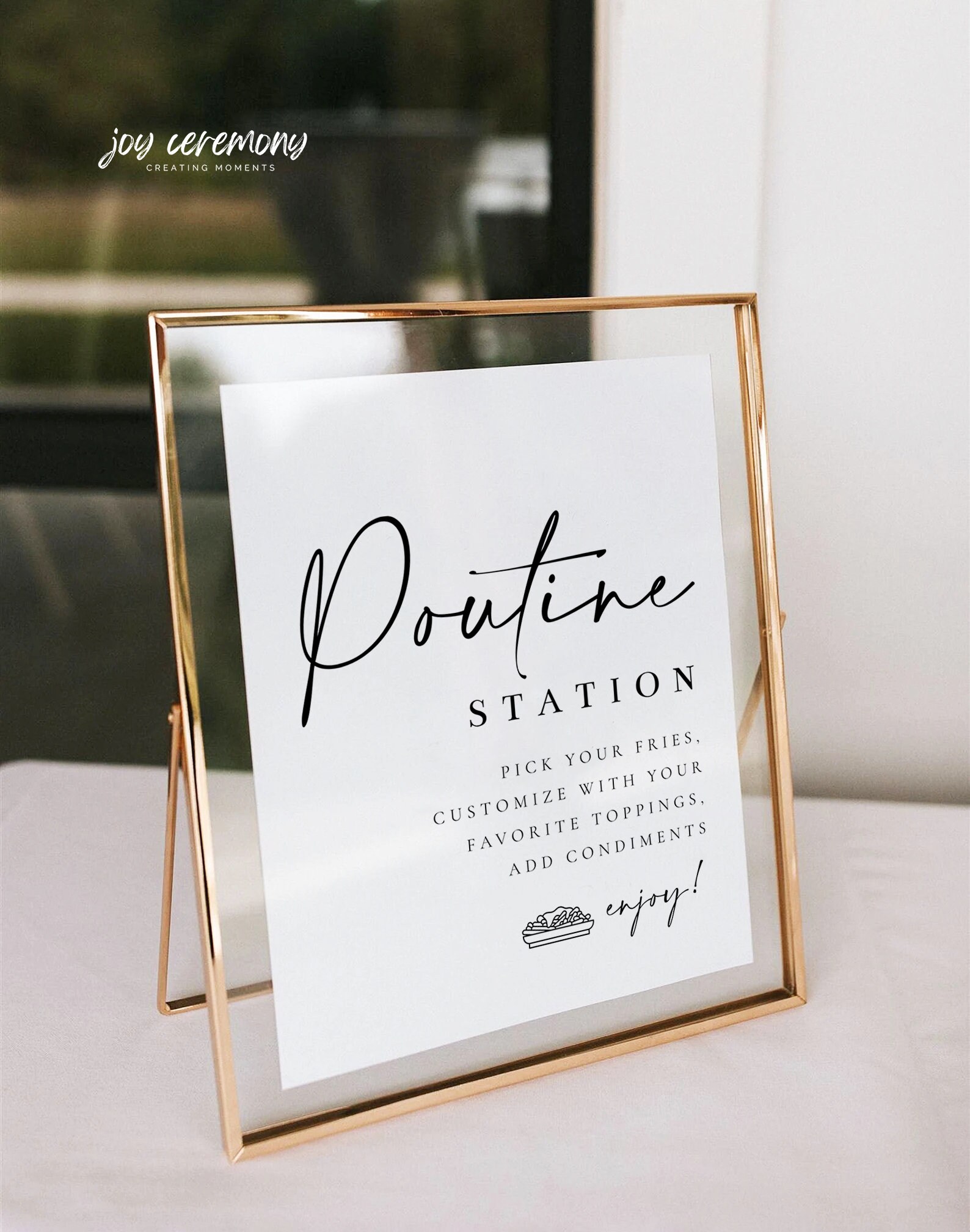 Poutine Bar Sign Poutine Buffet Sign Template Editable - Etsy