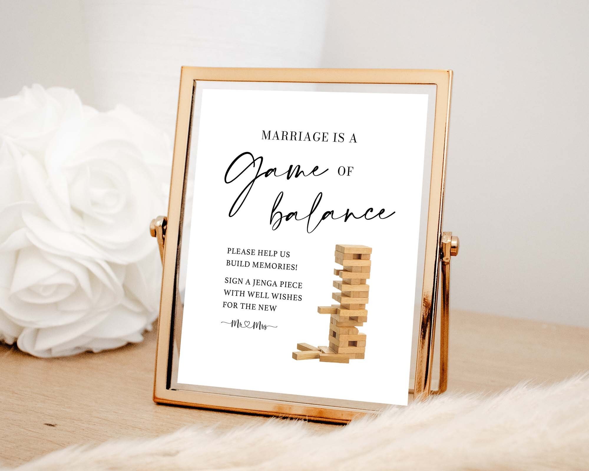 Jenga Blocks Wedding