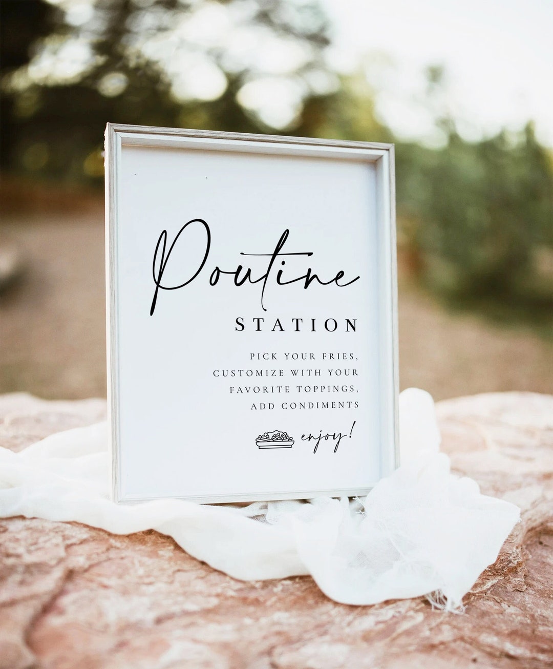 Poutine Bar Sign Poutine Buffet Sign Template Editable - Etsy