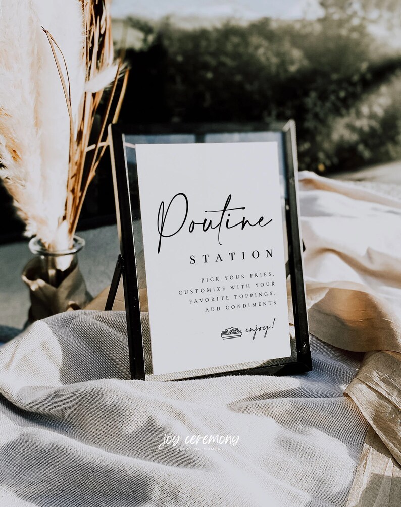 Poutine Bar Sign Poutine Buffet Sign Template Editable - Etsy