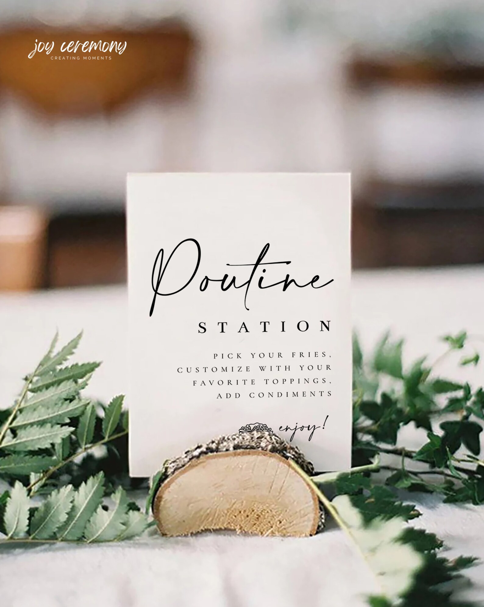 Poutine Bar Sign Poutine Buffet Sign Template Editable - Etsy