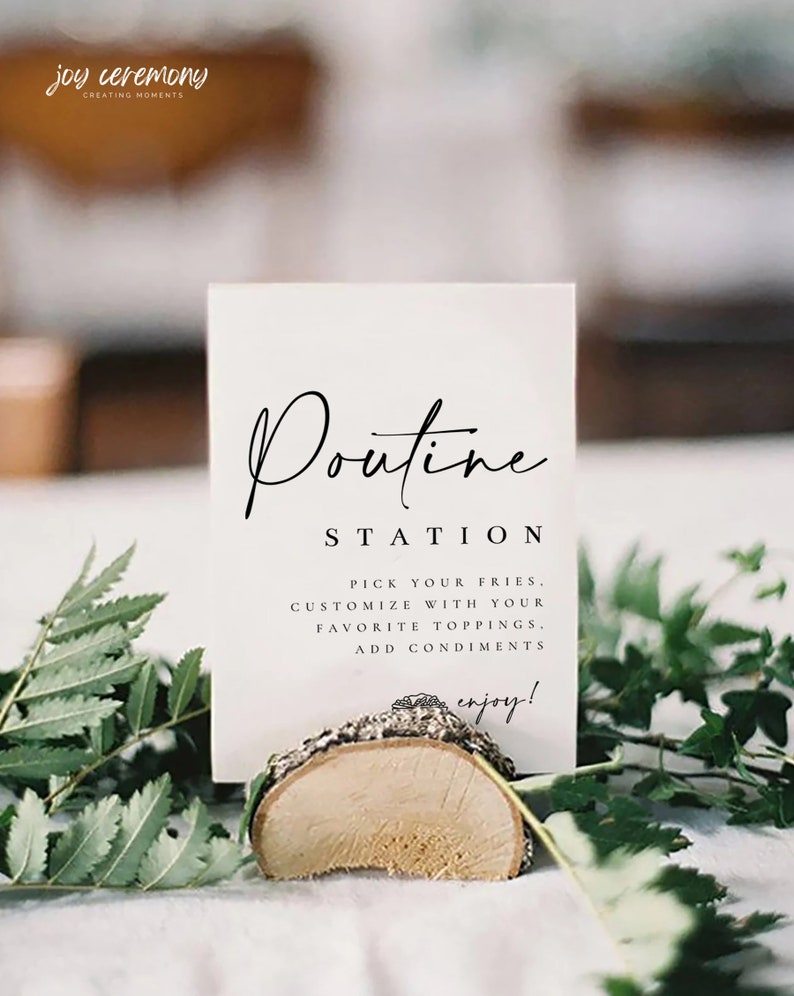 Poutine Bar Sign Poutine Buffet Sign Template Editable - Etsy