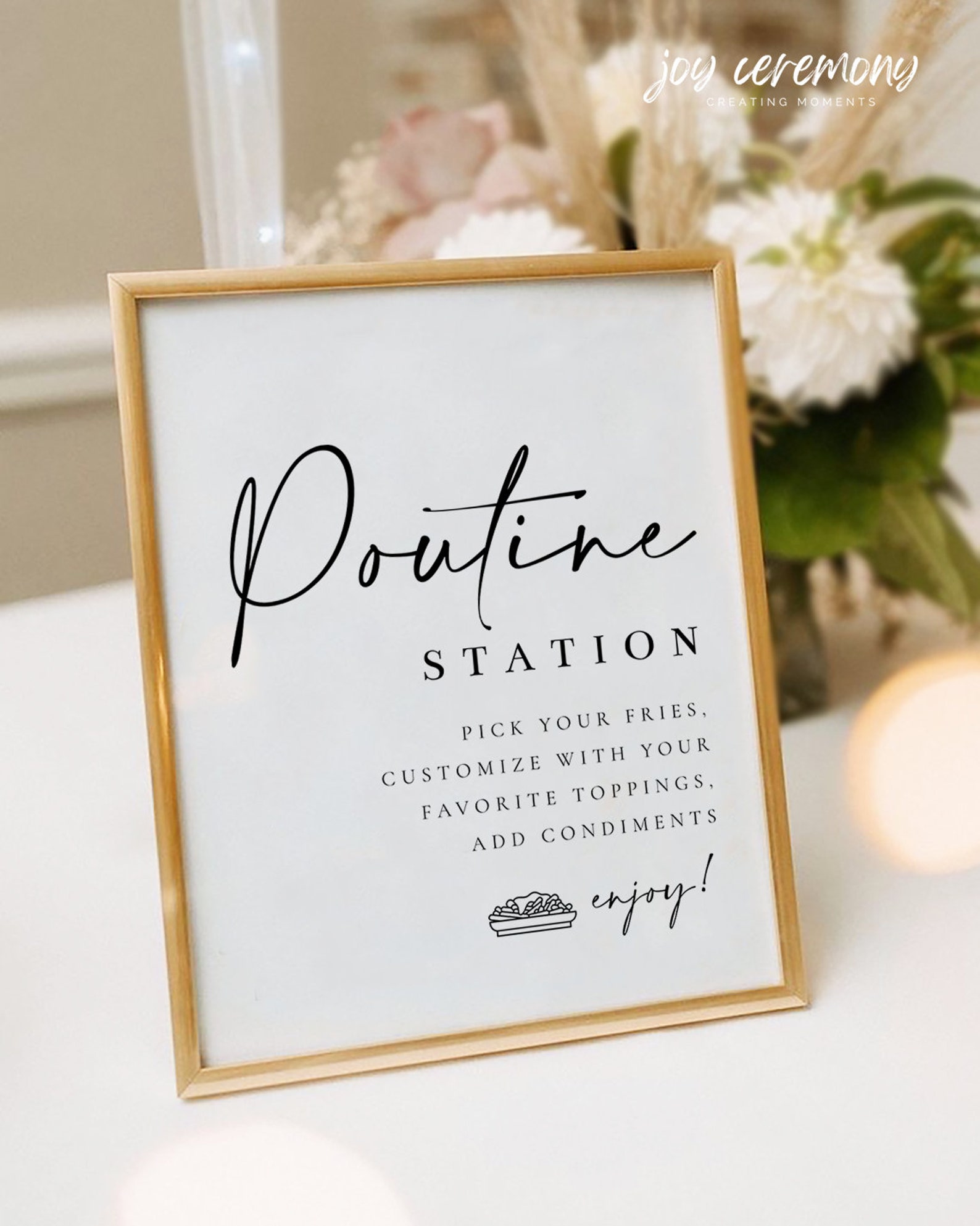 Poutine Bar Sign Poutine Buffet Sign Template Editable - Etsy