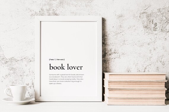 A3 / A4 / A5 Book Lover Definition Printable Digital Download | Etsy