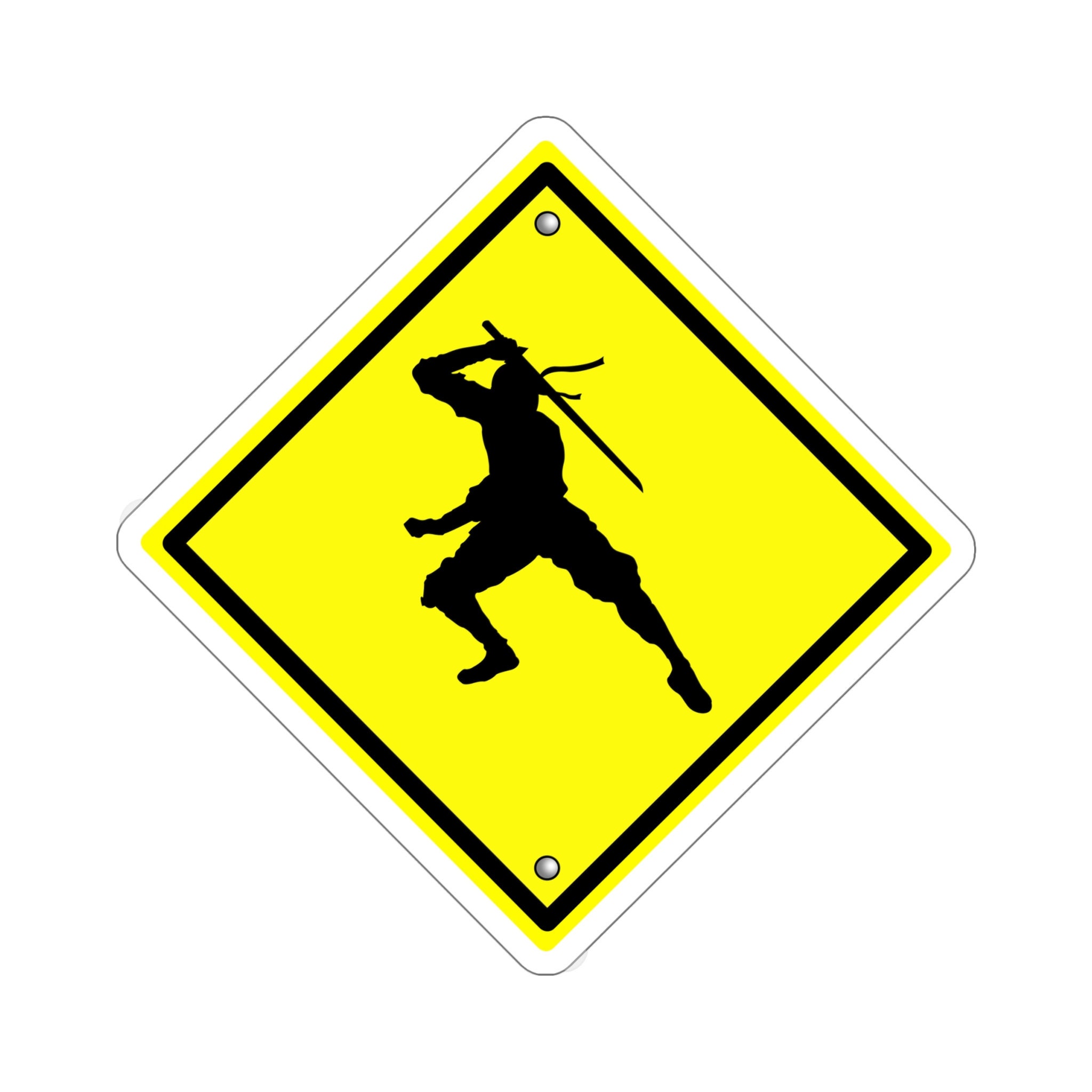 Beware of Ninja Caution Ninja Crossing Caution Sign Die-cut - Etsy