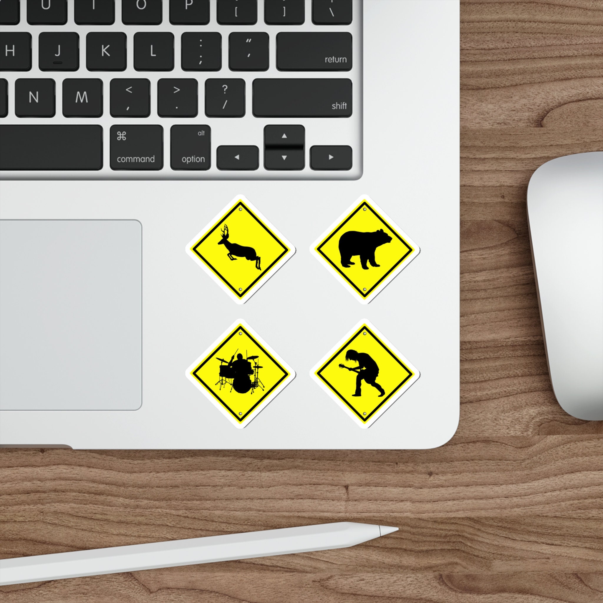 Caution Sign Stickers Multi-pack Caution Deer Sticker Caution Bear ...