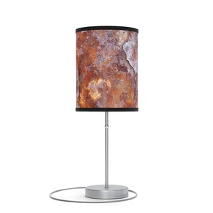 Rusted Metal Design Desk Lamp Rustic Gift for Lovers of Grunge Small ...