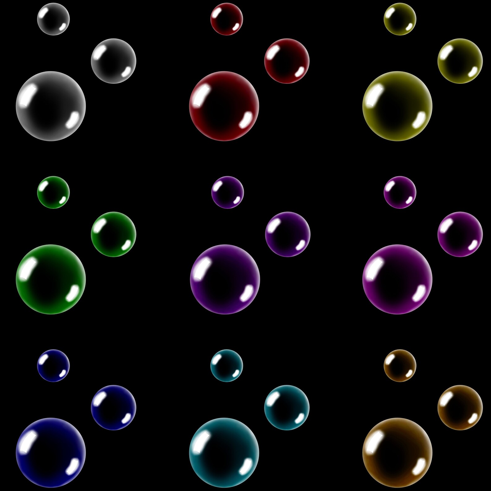 Colorful Transparent Bubble Clusters 4 Pack Crop to Use See Through ...