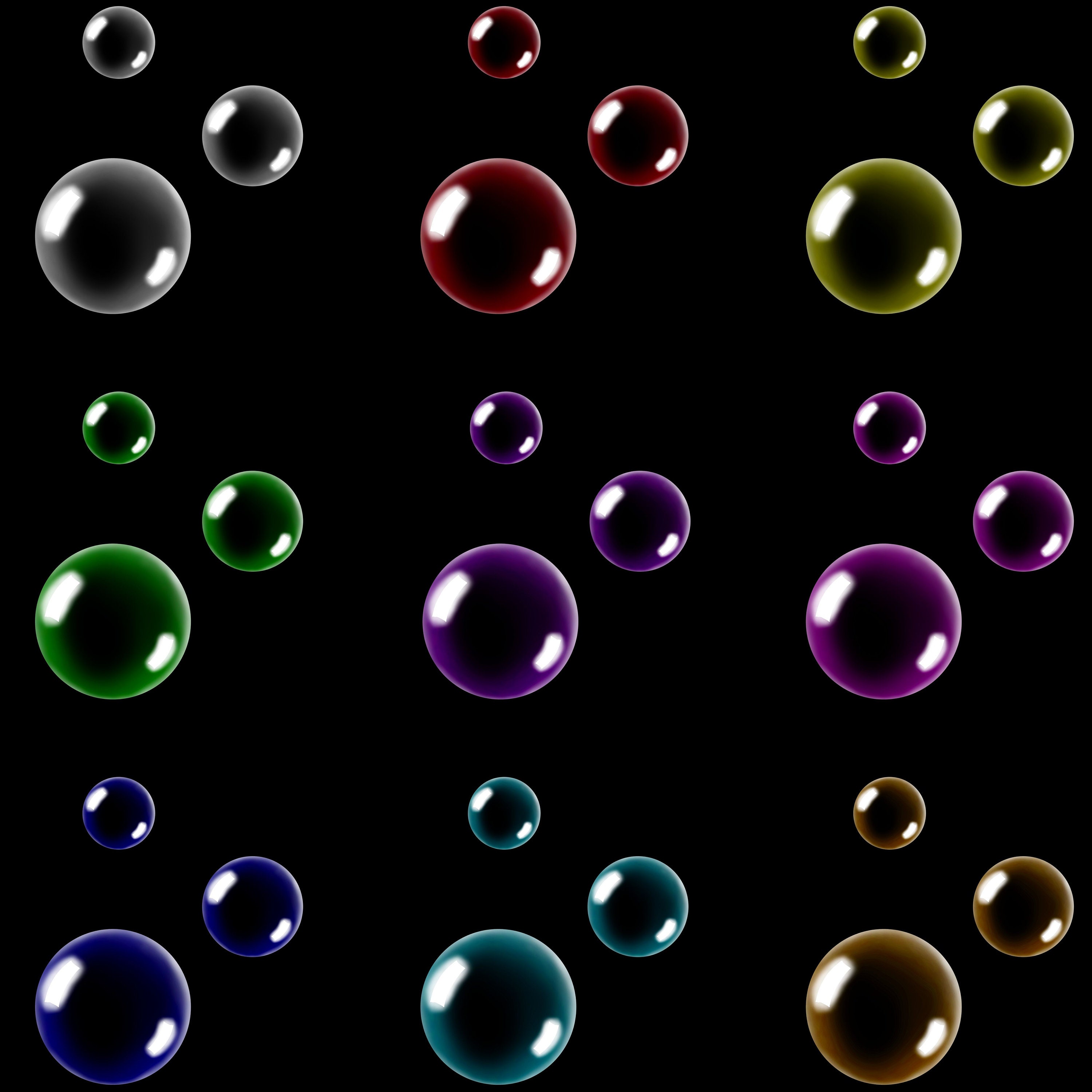 Colorful Transparent Bubble Clusters 4 Pack Crop to Use See Through ...