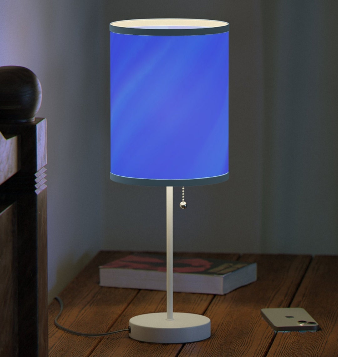 Modern Art Lamp Paint Blend Colorful Dark Blue and Light Blue Table ...