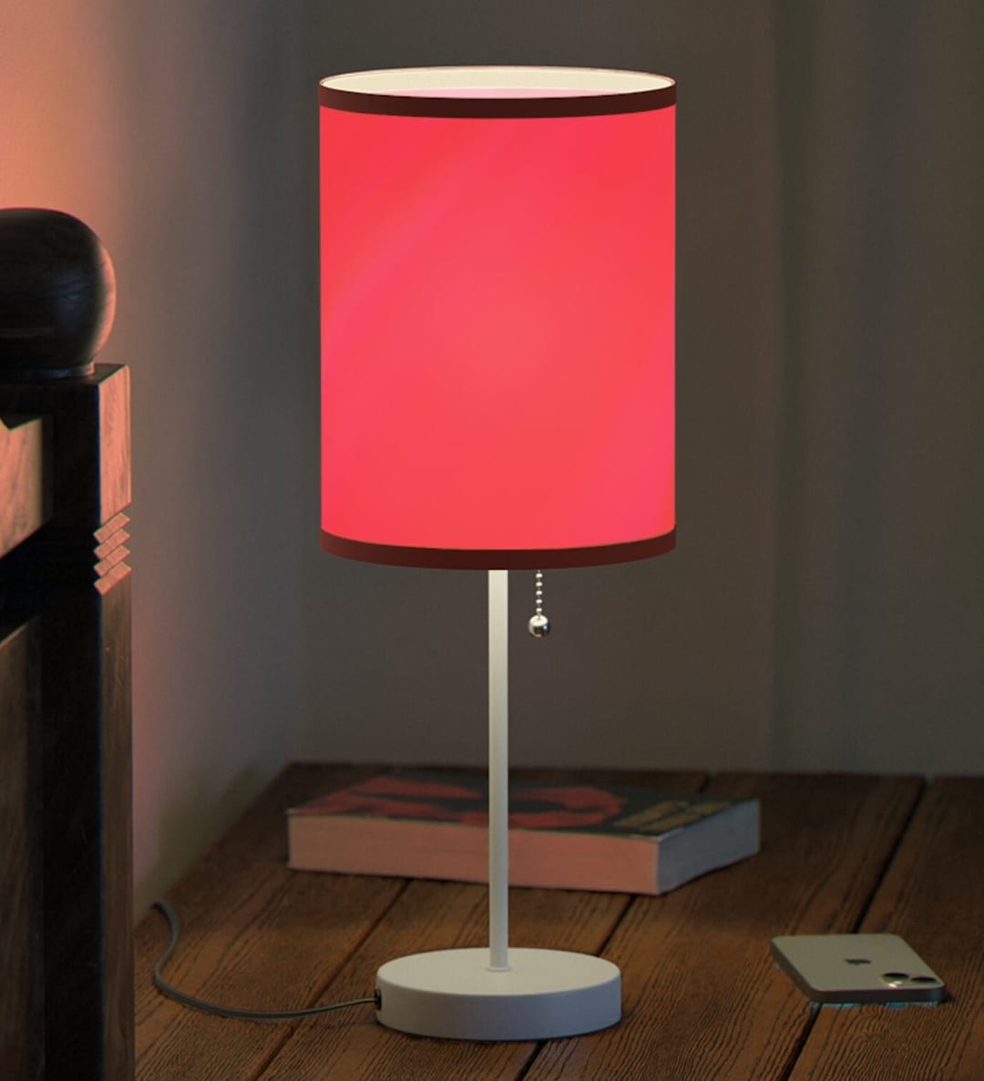 Modern Art Lamp Colored Paint Blend Colorful Red Paint Blend Table Lamp ...