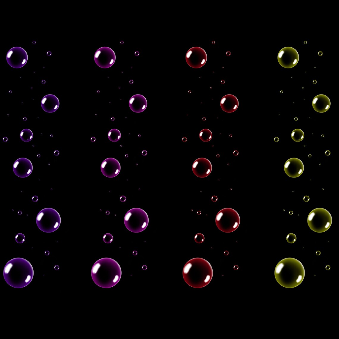 Colorful Transparent Bubble Clusters 4 Pack Crop to Use See Through ...