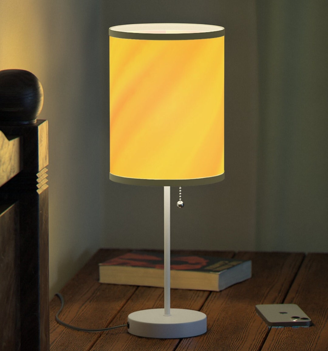 Modern Art Lamp Colored Paint Blend Colorful Yellow and Orange Table ...